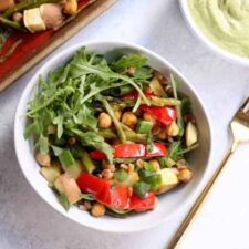 Spring Veggie Bowls with Cilantro Lime Crema - Hummusapien
