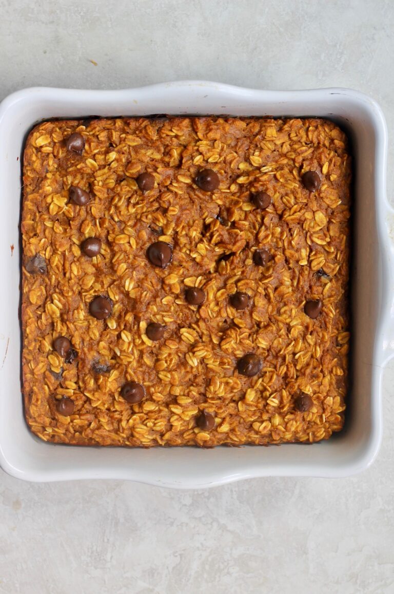 Nourishing Pumpkin Baked Oatmeal (1-Bowl!)- Hummusapien