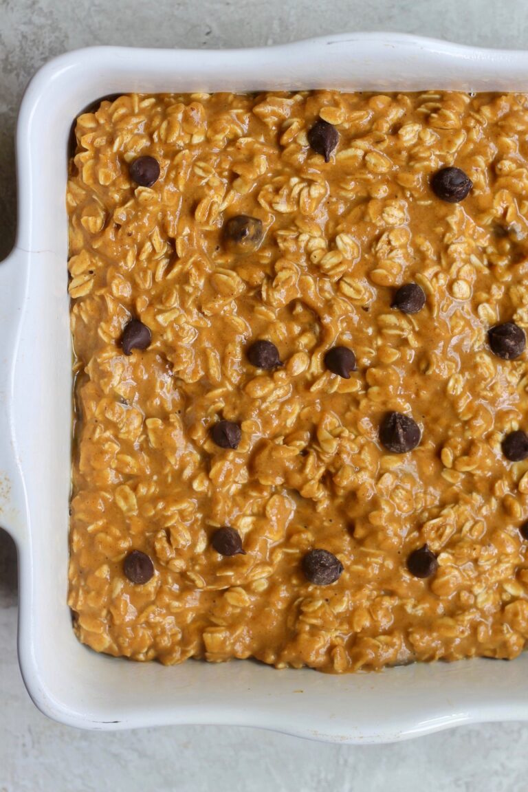 Nourishing Pumpkin Baked Oatmeal (1-Bowl!)- Hummusapien